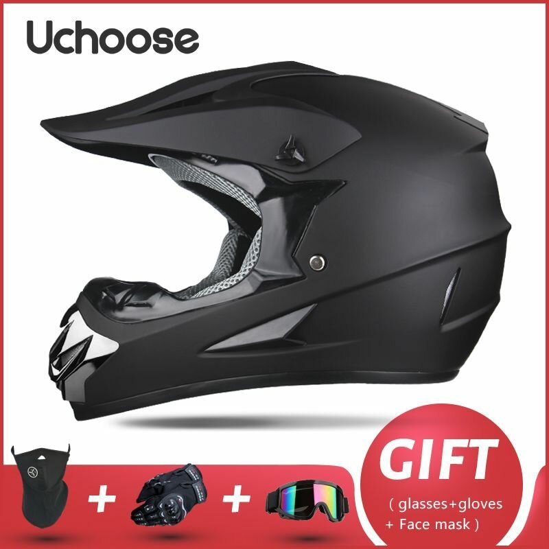 Мотокроссовый шлем Красавчик — цельный закрытый мотошлем с интегрированной подбородочной частью и козырьком для защиты головы