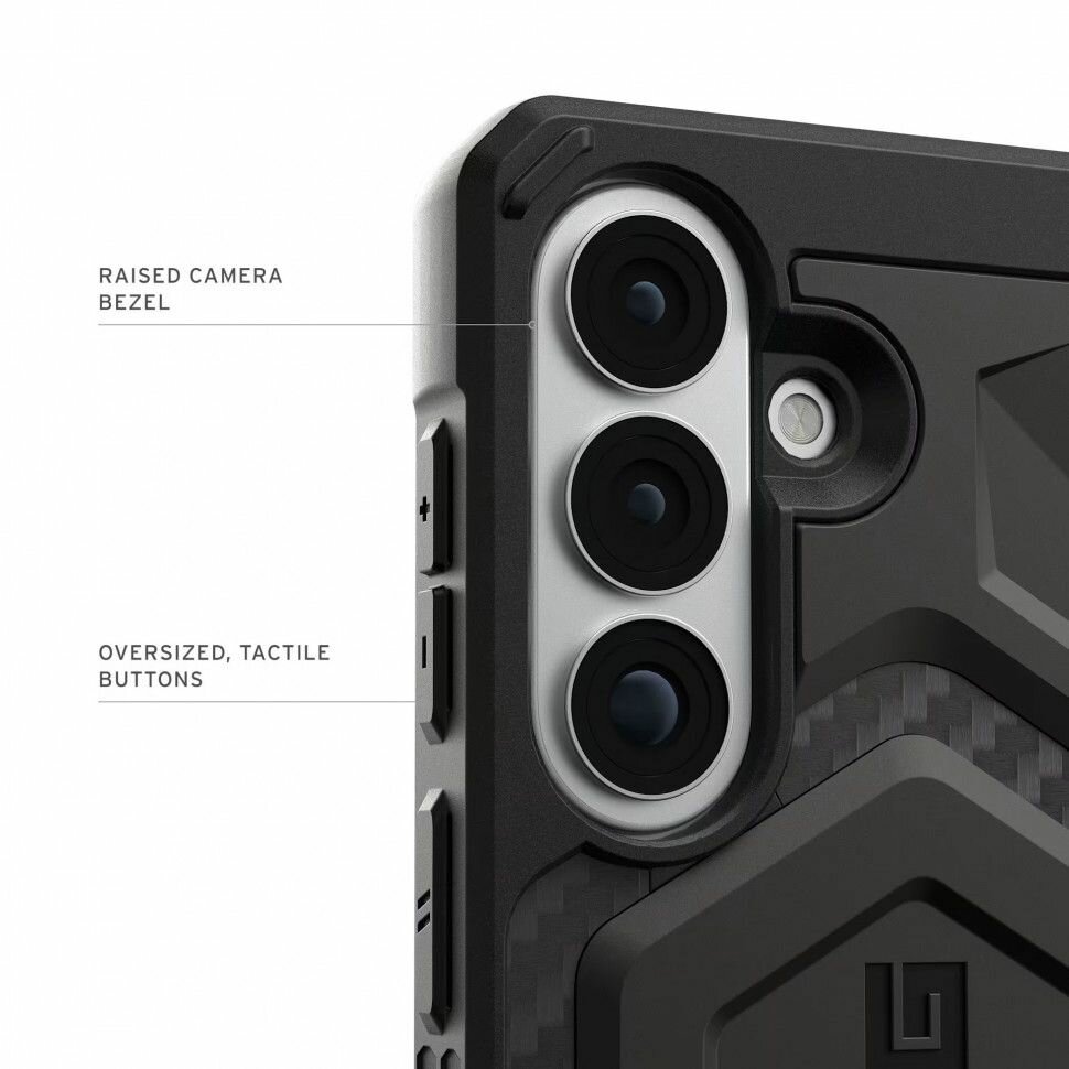 Чехол Uag Monarch PRO для Samsung Galaxy S26 Plus совместим с MagSafe, карбон (Carbon Fiber)