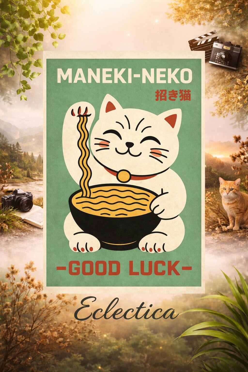 Постер "Манэки Нэко (Кот Удачи)", 29.7х42см, А3, глянцевый