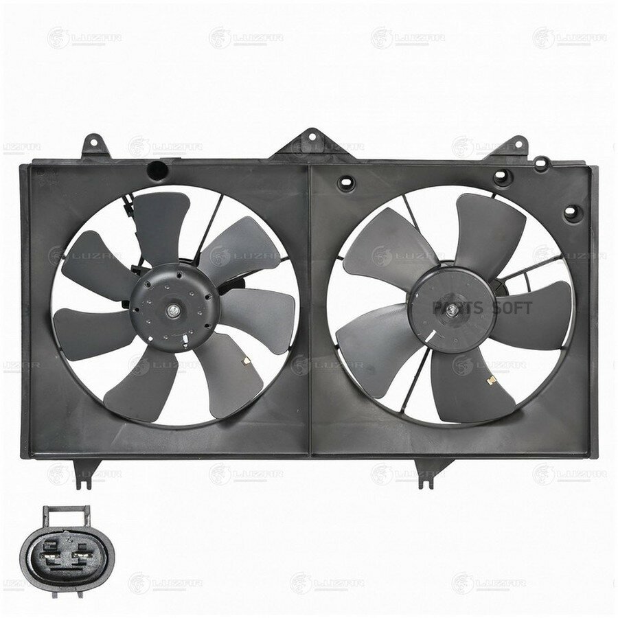 Вентилятор охлаждения двс Toyota Camry (XV30) 01- 2.0i/2.4i (2 вент.) (с кожухом) Luzar LUZAR LFK19180 | цена за 1 шт