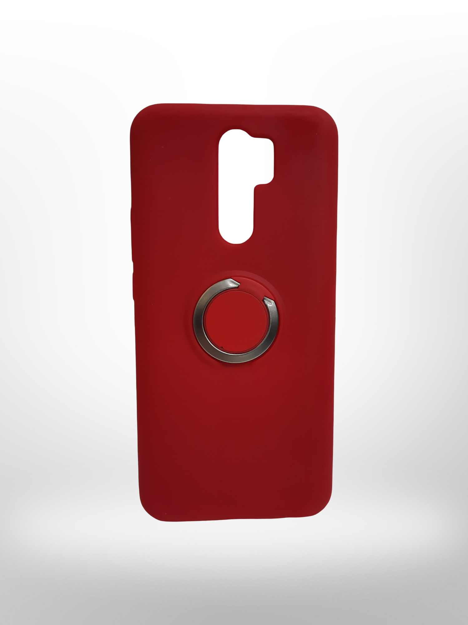 Защитный чехол - бампер для телефона Redmi 9, с держателем-кольцо, красный цвет