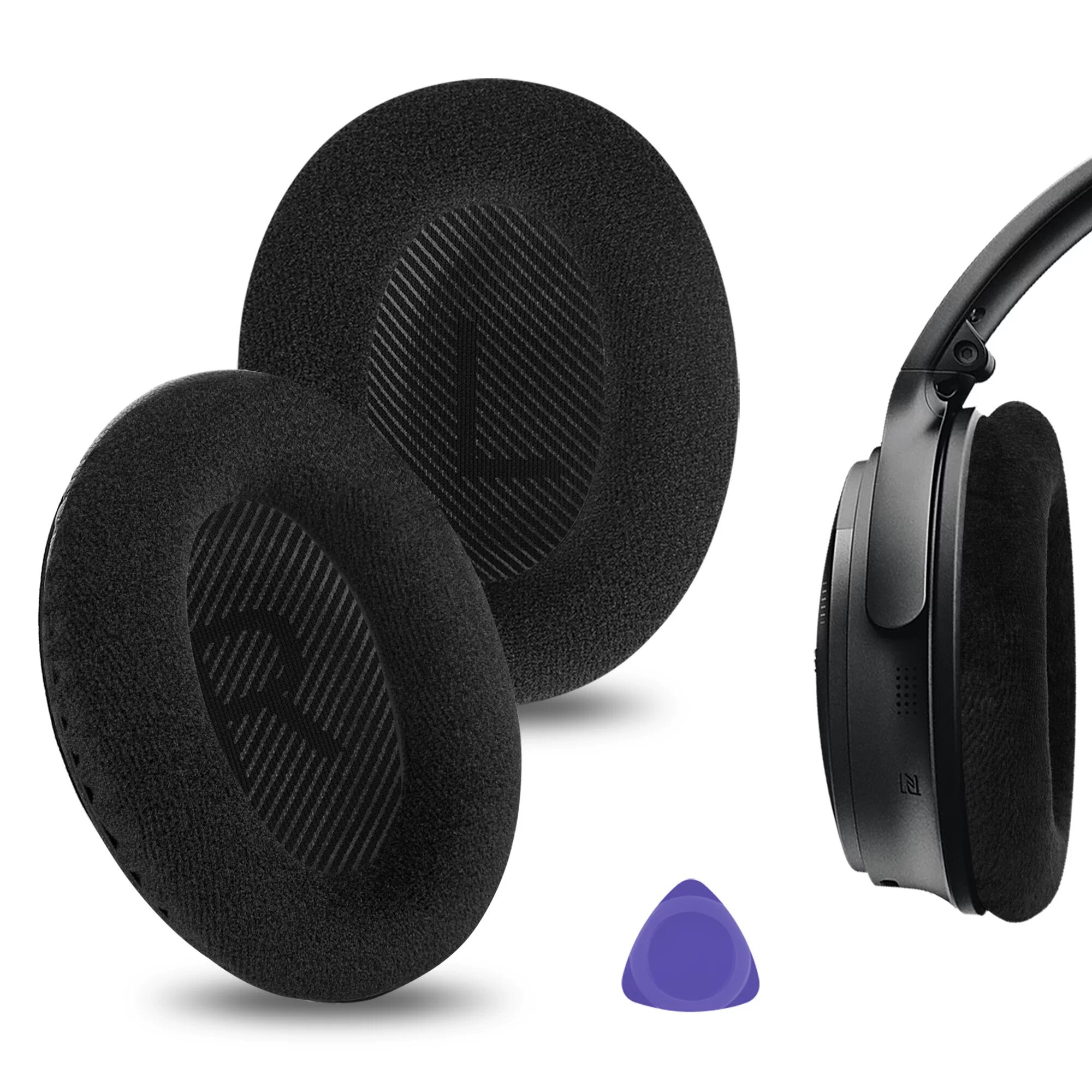 Geekria QuietComfort 35 QC25 Замена наушников: черные подушечки с пенополиуретановым наполнителем