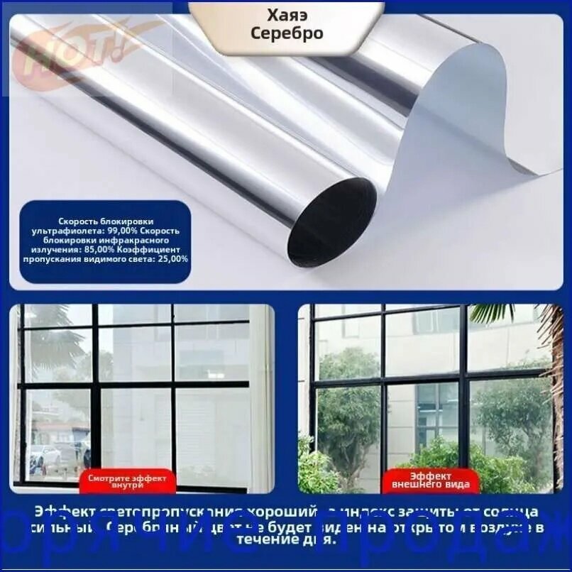 Пленка теплосберегающая на окна Нeat-saving. Самоклеющаяся пленка для окон "экономия тепла" - 200*60 см.