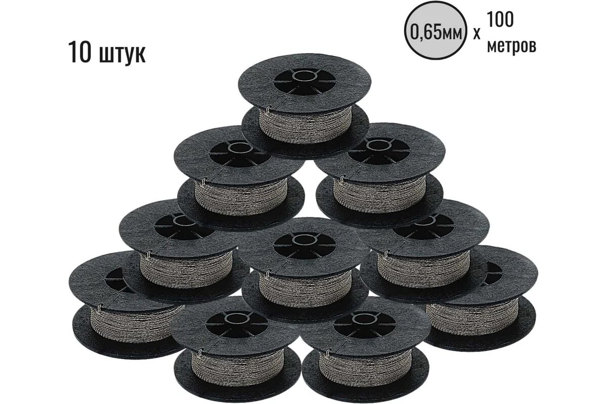 Проволока витая из нержавейки ООО Пломба. Ру 0,65 мм 100 м двужильная стальная проволока для пломбировки объектов