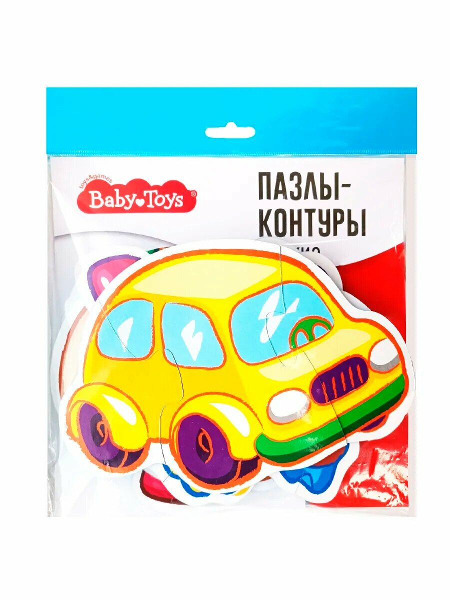 Пазлы-контуры "Игрушки" 6 фигурок Baby Toys (мягкие)