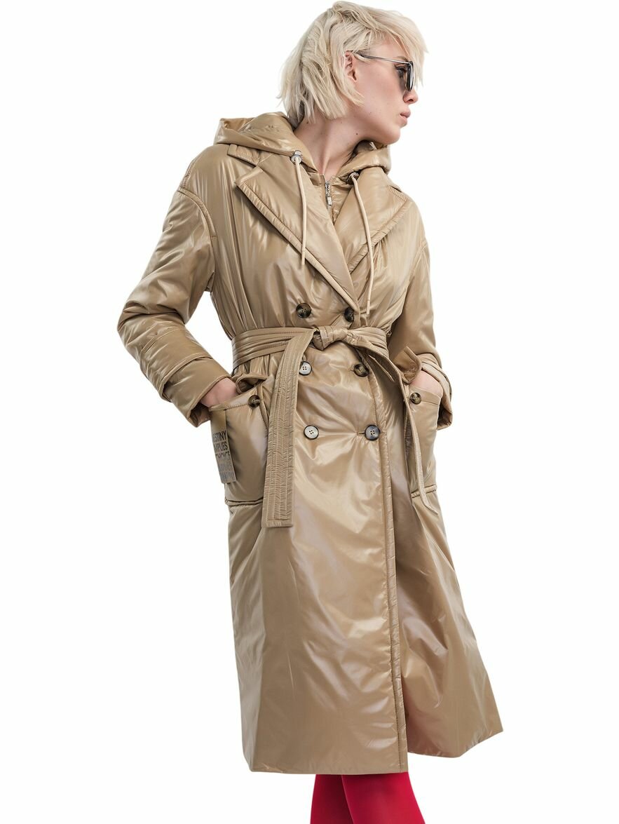 Пальто B.L.E.S. Coat Biani, размер 44, бежевый — фото 1
