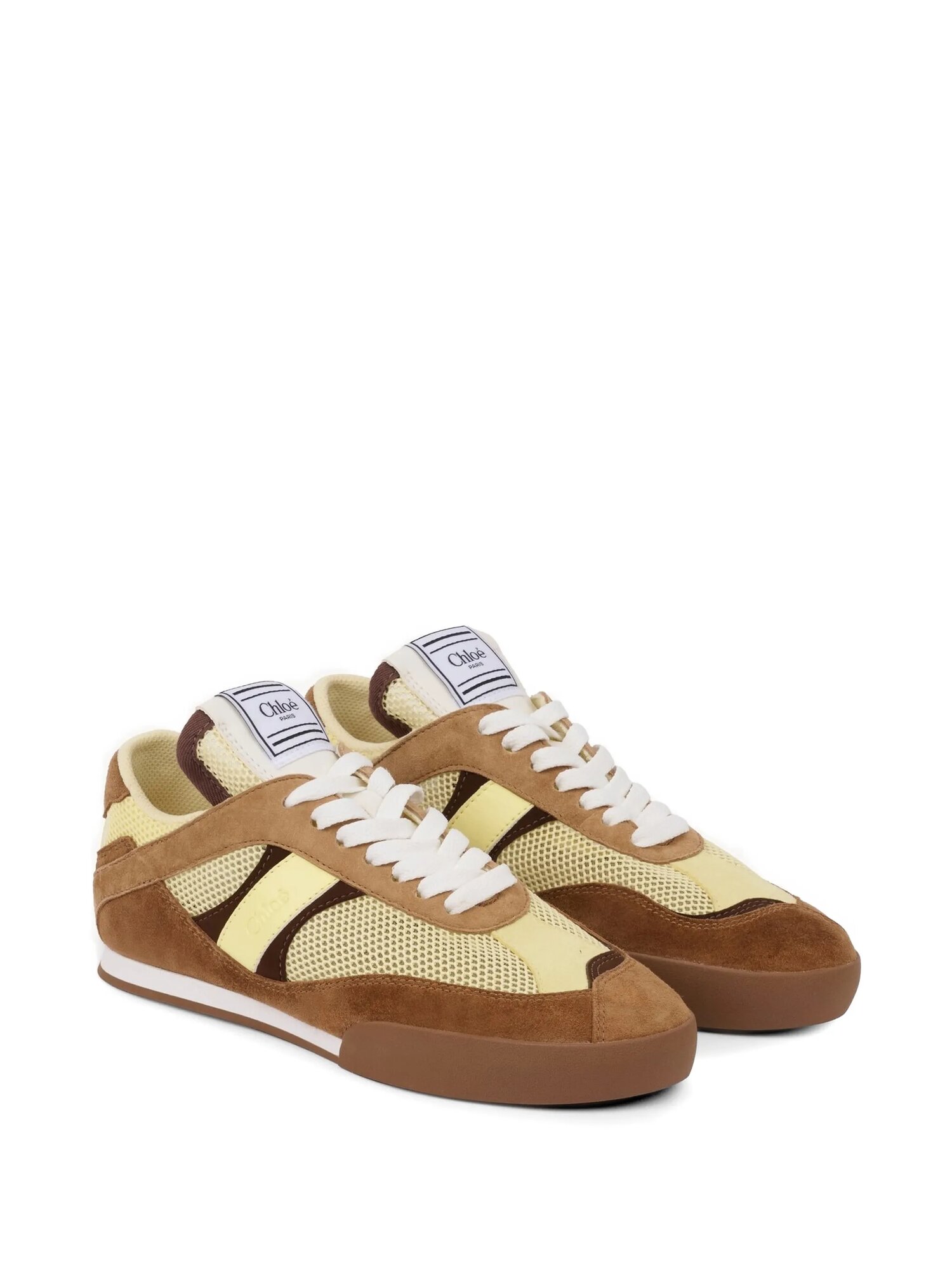 Кроссовки Chloe Panelled sneakers, размер 37, коричневый — фото 1