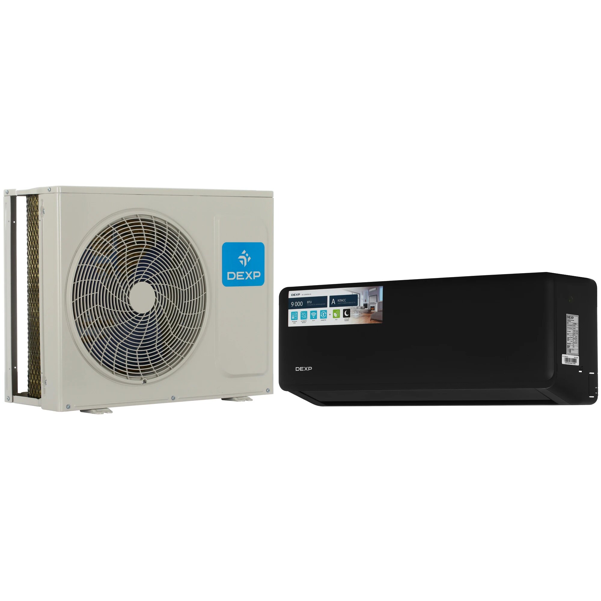 Кондиционер настенный сплит-система DEXP AC-CDW9INV-B черный