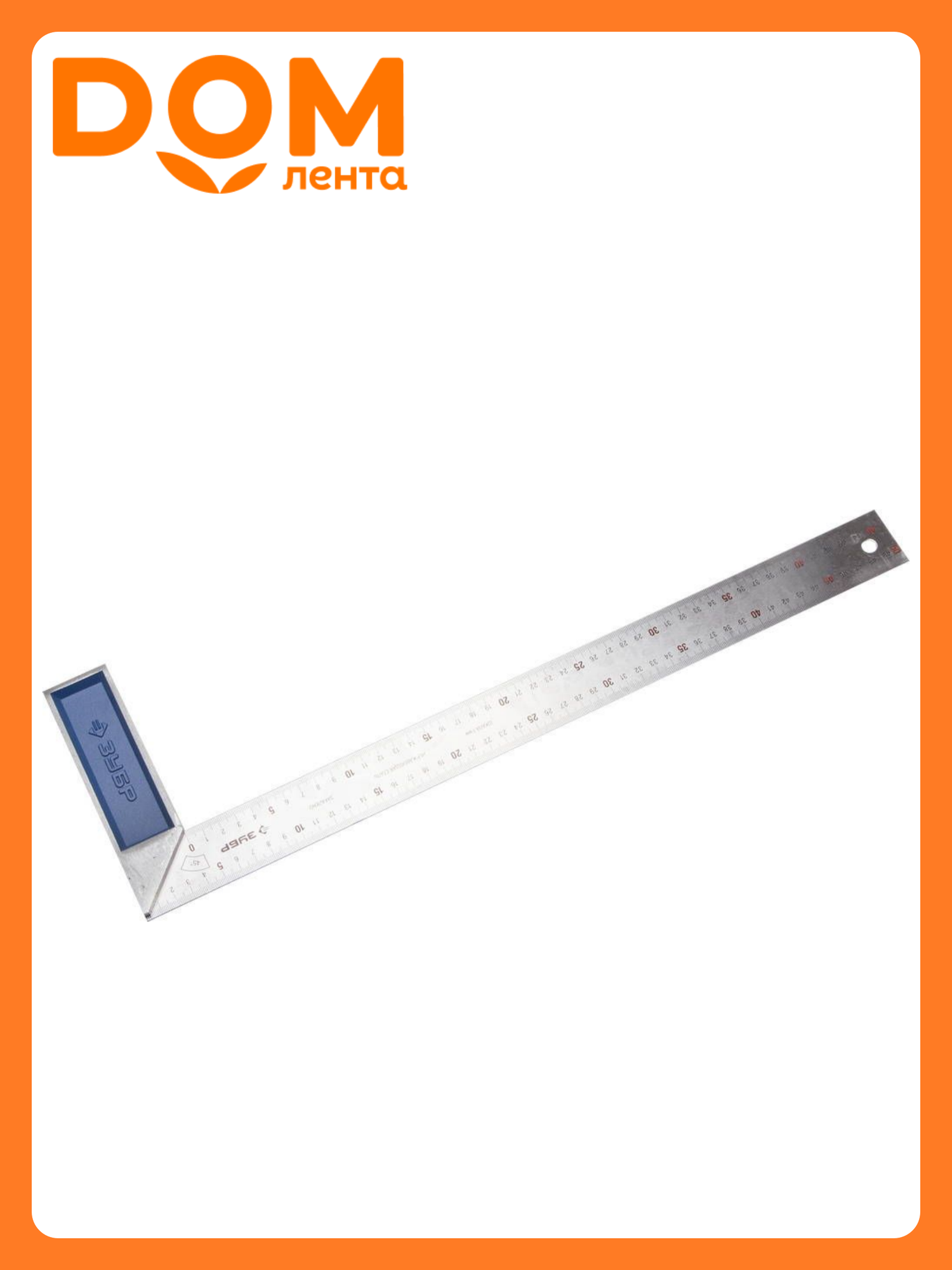 Угольник столярный ЗУБР нержавеющая сталь 500 мм