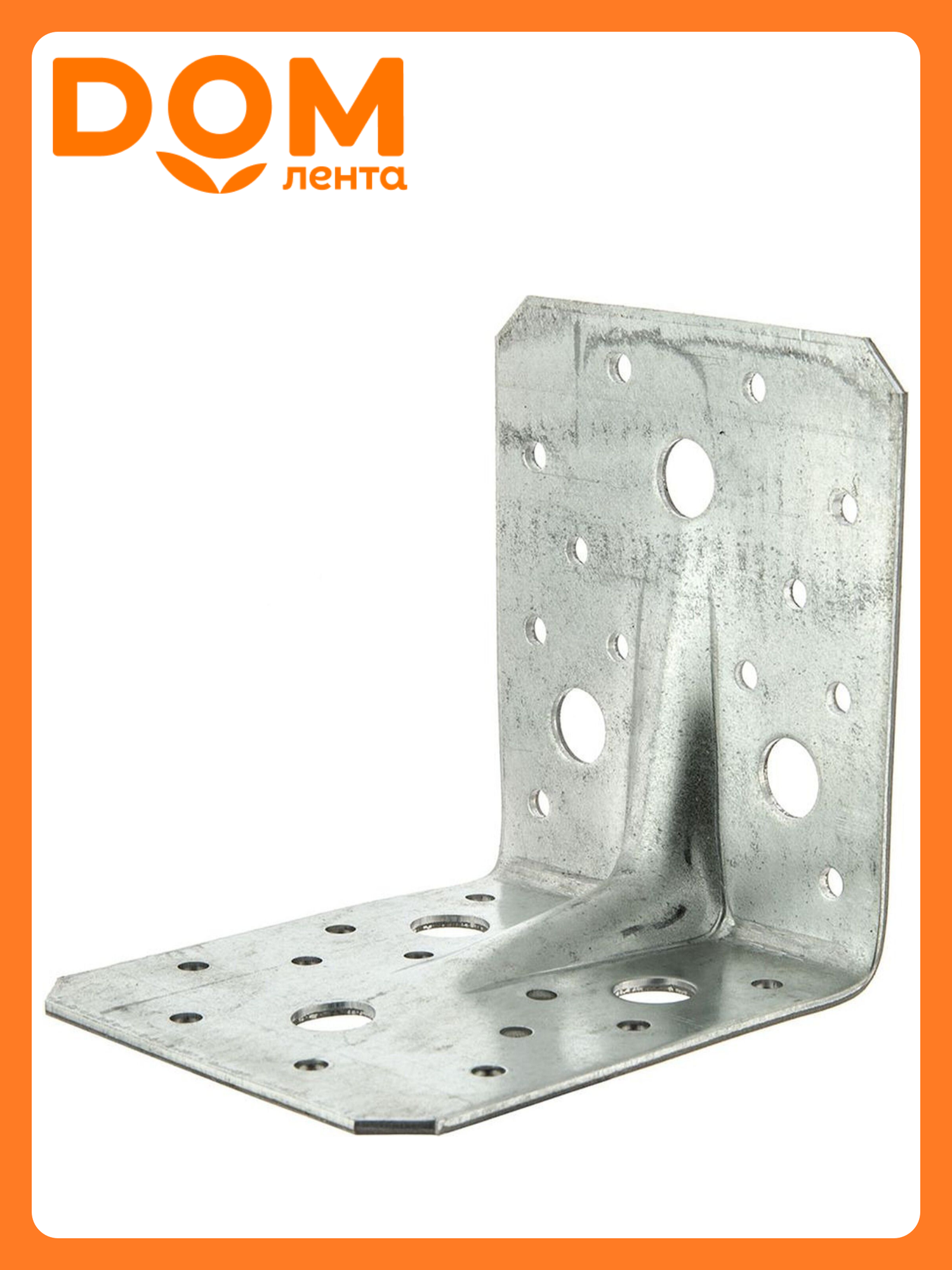 Уголок крепежный Tech-KREP kuu, усиленный, серебристый, сталь, 90x90x40 мм