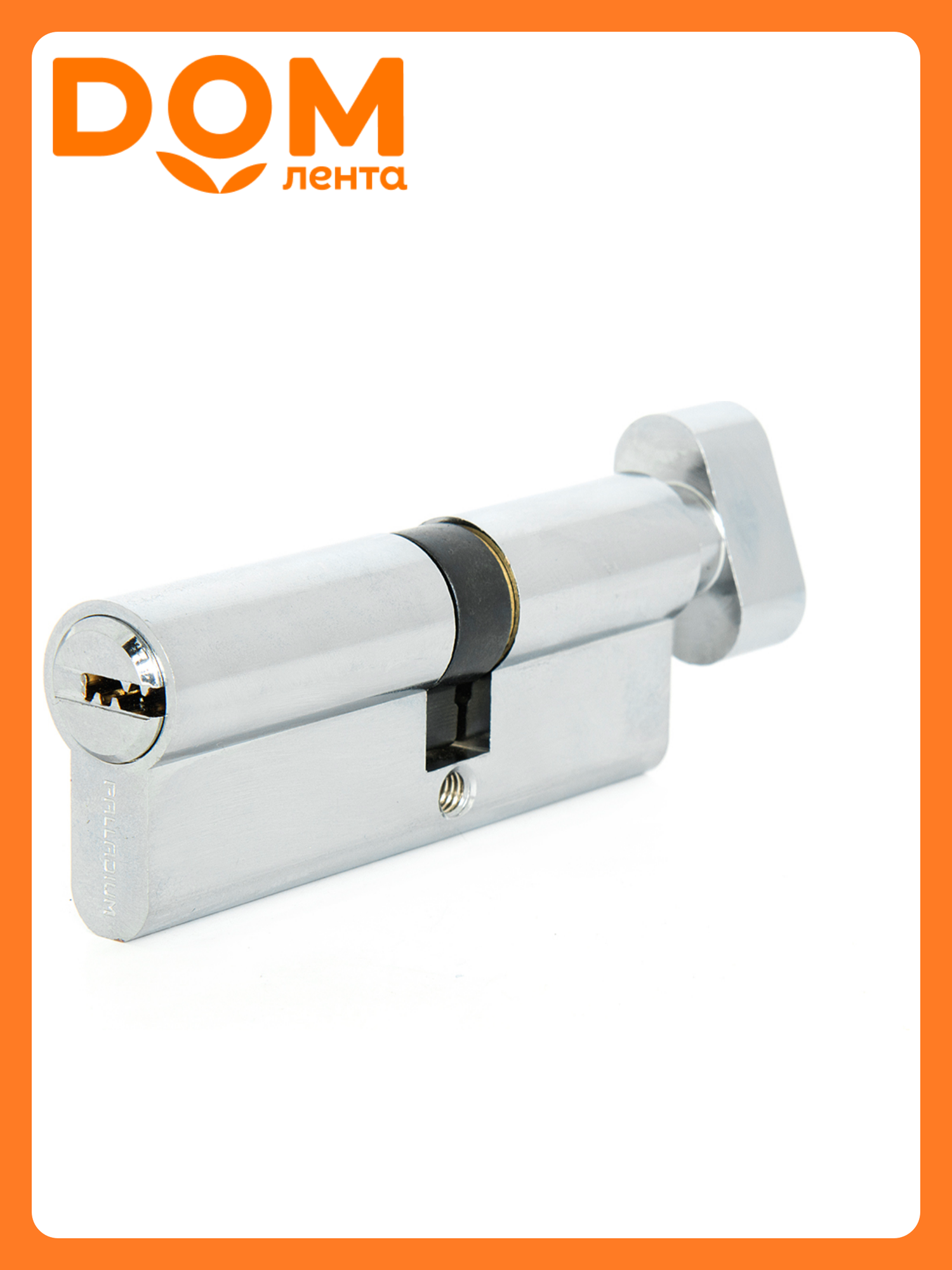 Цилиндровый механизм Palladium zn 80 (30+10+40) c bk cp хром с вертушкой