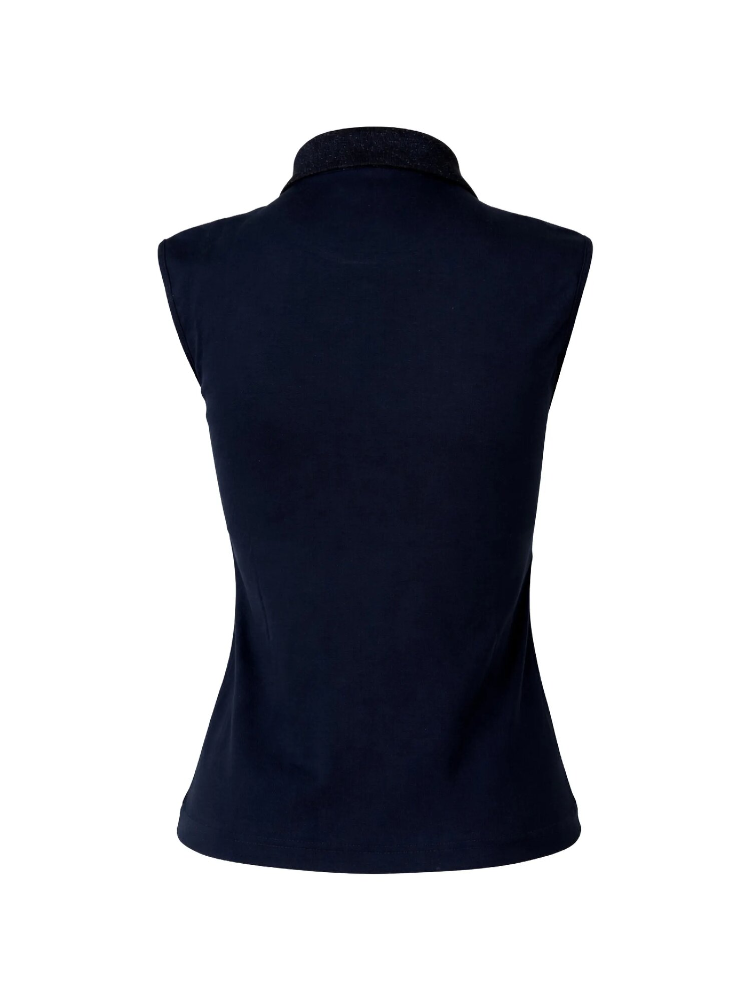 Топ Gran Sasso Button contrast-collar polo top, размер 44, blue — фото 1