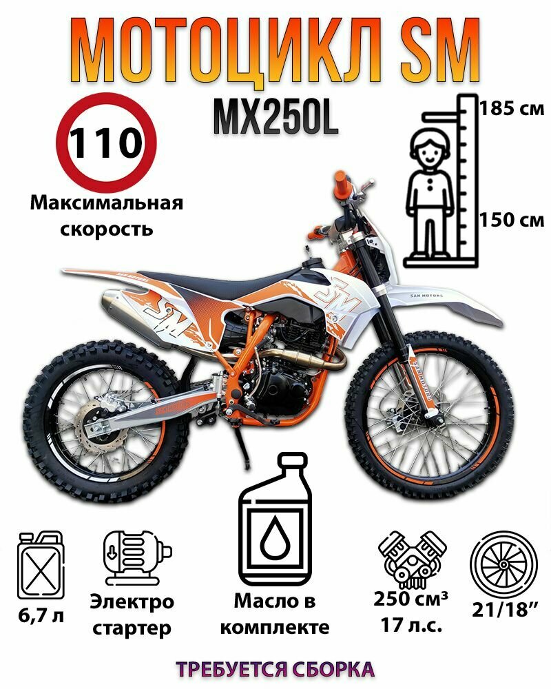 Мотоцикл SANMOTORS MX250L