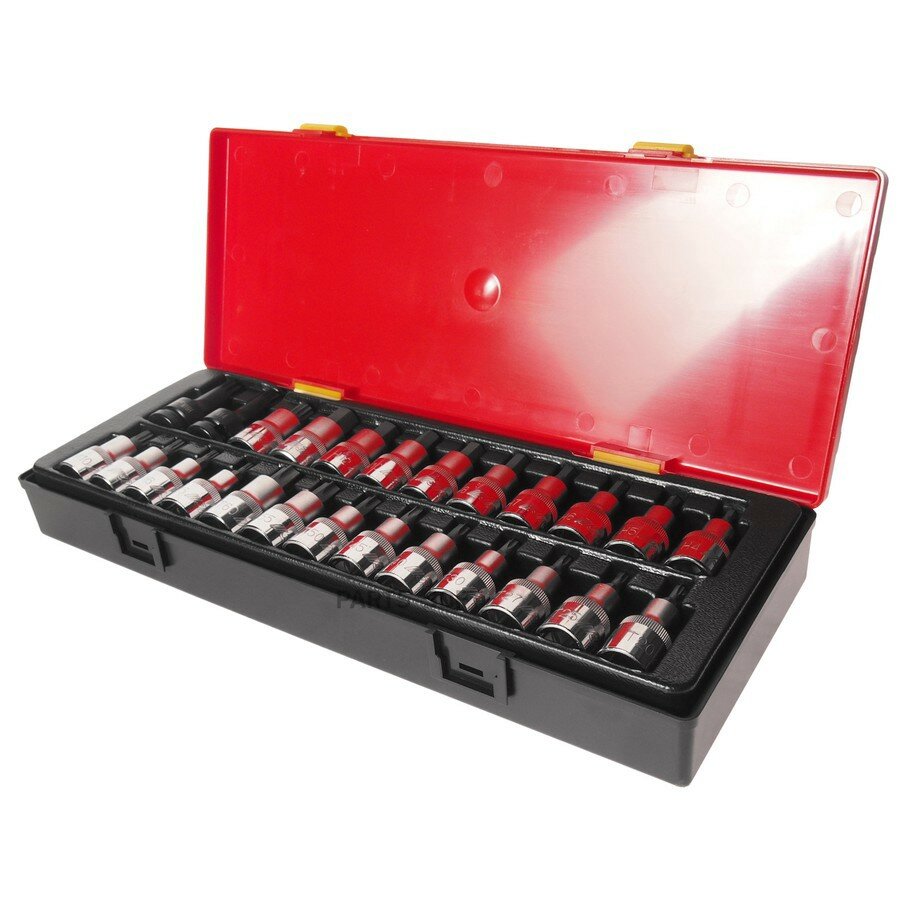 Набор бит-головок 1/2 HEX H4-H14, TORX T20-T60, SPLINE M5-M12 25 предметов JTC от официального дистрибьютора, JTC, артикул JTCK4251
