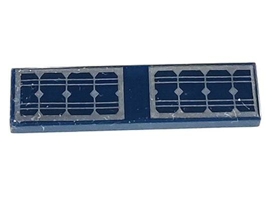 Деталь Lego 2431pb0499 Tile 1 x 4 with Solar Panels Pattern