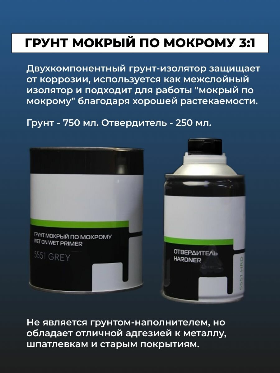 Грунт мокрый по мокрому 3:1 / 1 литр