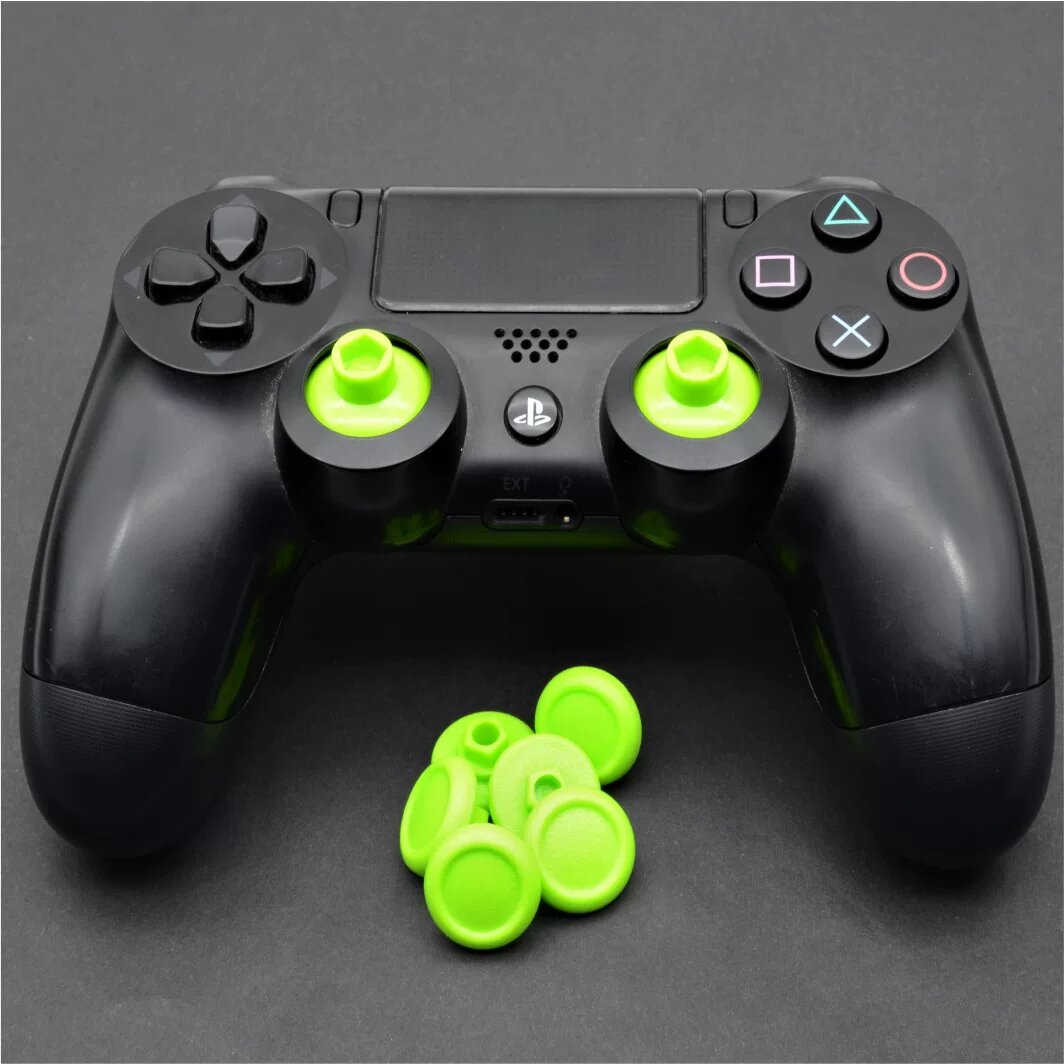 Набор для PS4 контроллера с съемными грибовидными насадками - 1 комплект в зеленом цвете