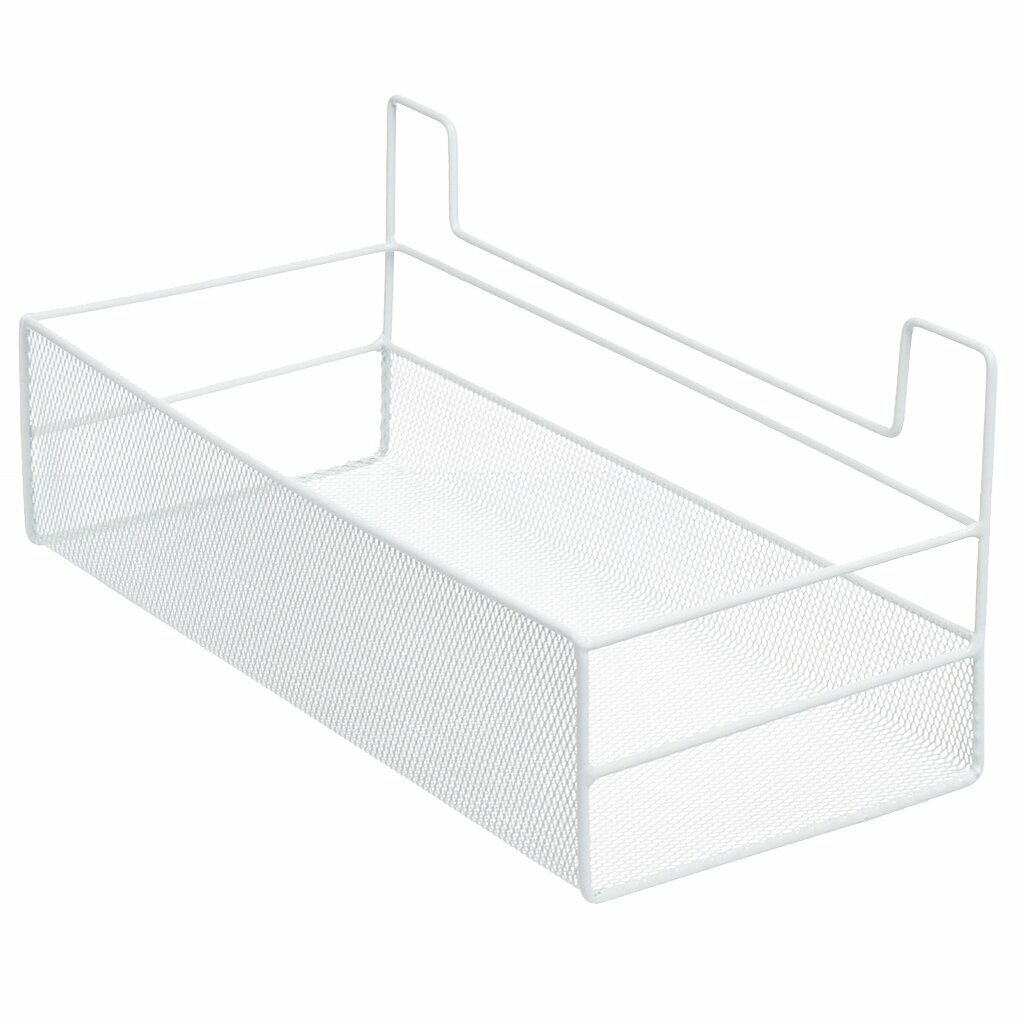 Полка подвесная металлическая настенная прямая 36х15х15 см белая для ванной комнаты, аксессуар для хранения A340125