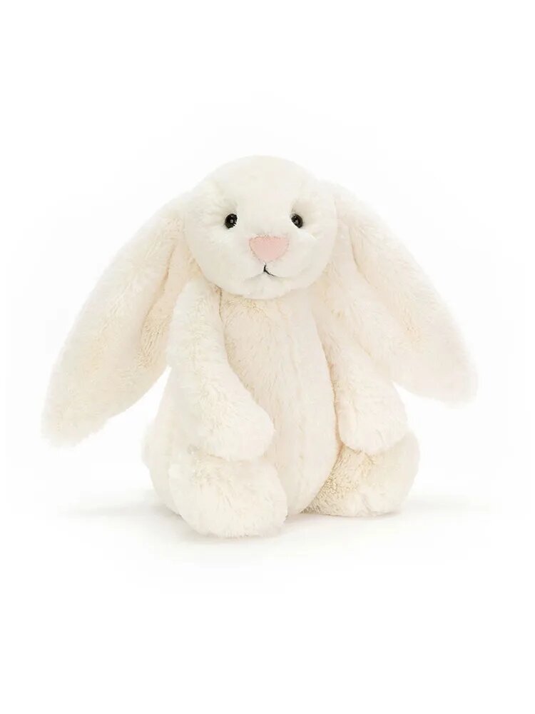 Мягкая игрушка JELLYCAT Bashful Cream Bunny 31см, Велюр, Искусственный мех