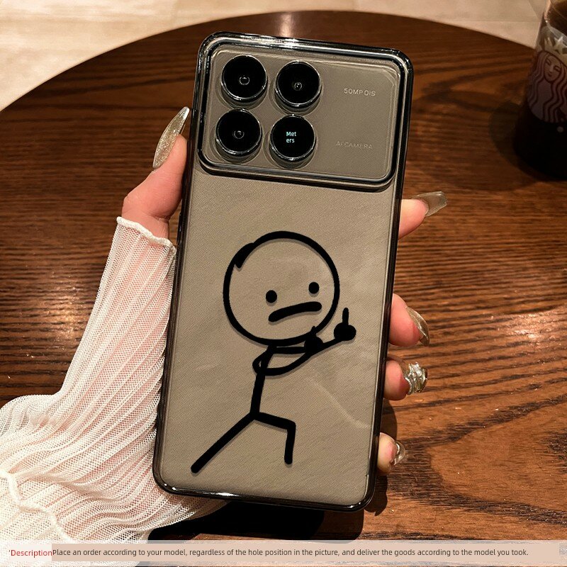 Чехол для смартфона Redmi K40 Pro, прозрачно-черный цвет, материал ТПУ, полная защита объектива камеры