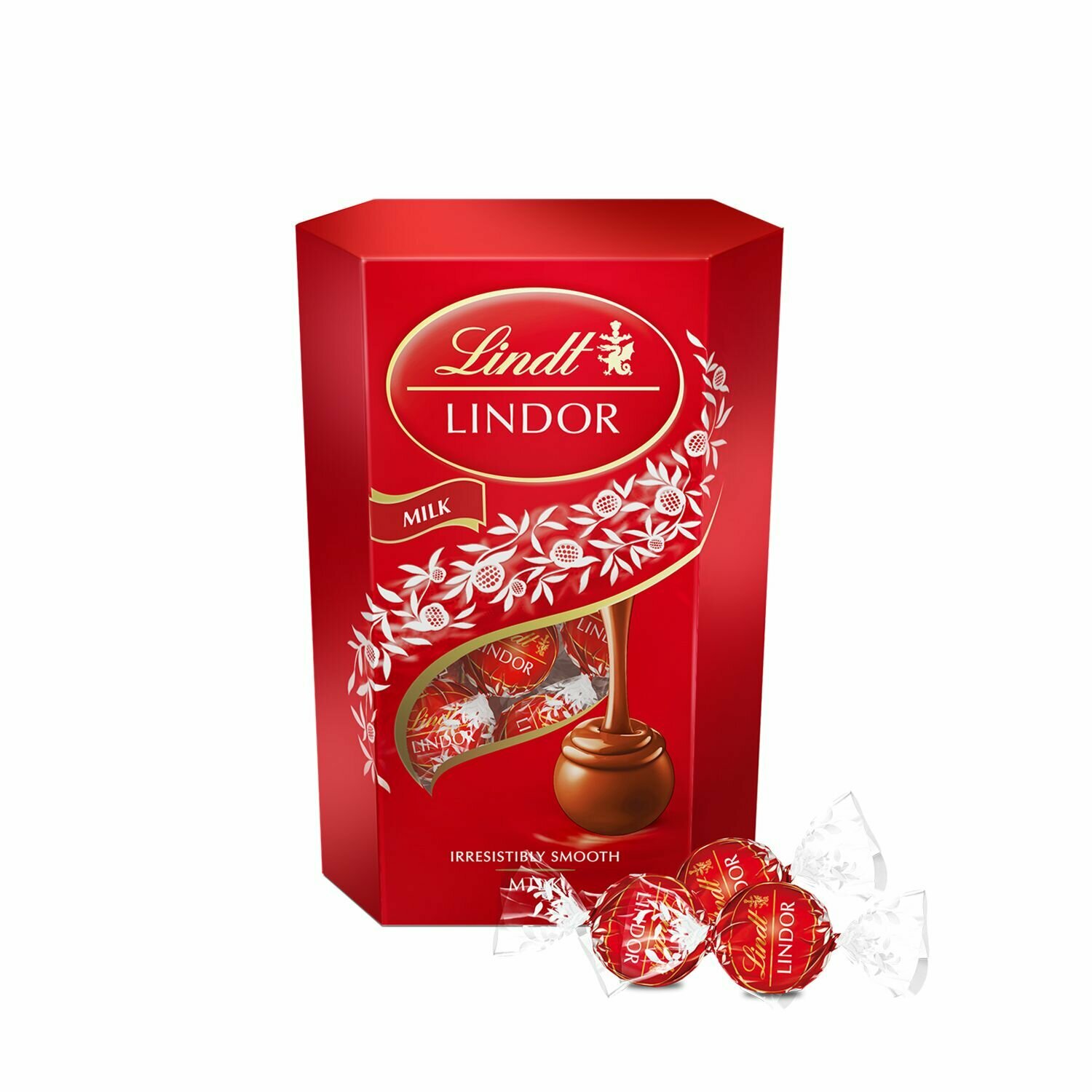 Конфеты в коробке Lindt Lindor, из молочного шоколада с тающей начинкой, 200г