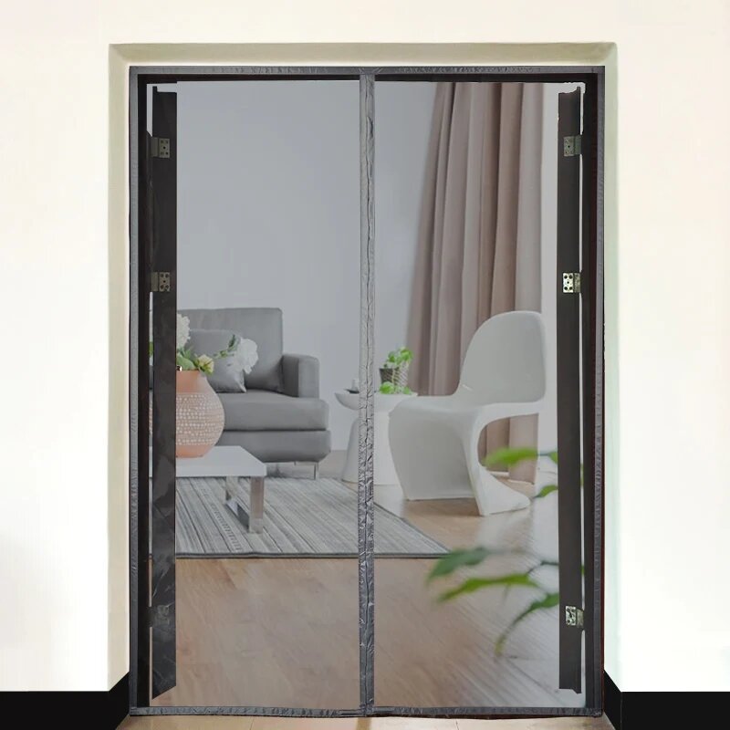 Магнитная сетка на дверь 160x210 см, серая