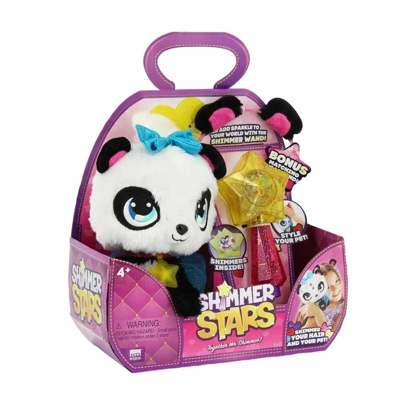 KD KIDS Shimmer Stars Модная волшебная плюшевая игрушка-животное с мерцающей палочкой, Игрушки для девочек
