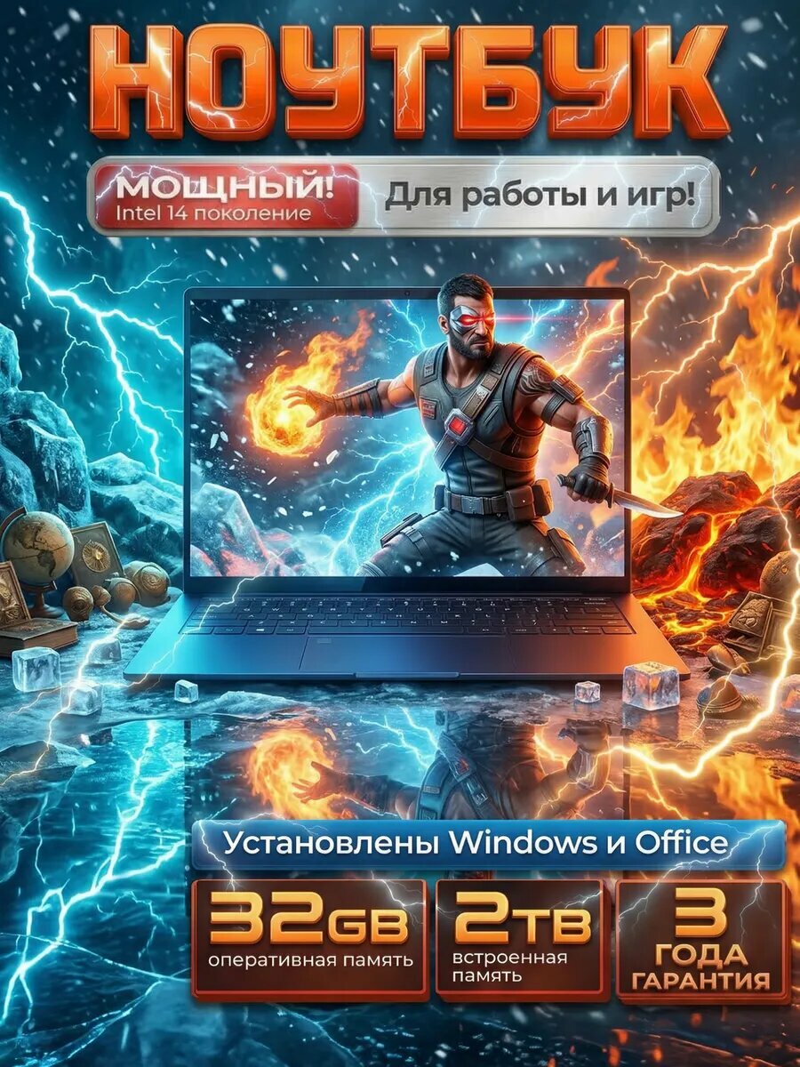 Ноутбук HiGH TECH R566 Intel H-Series RAM 32GB / SSD 2048GB