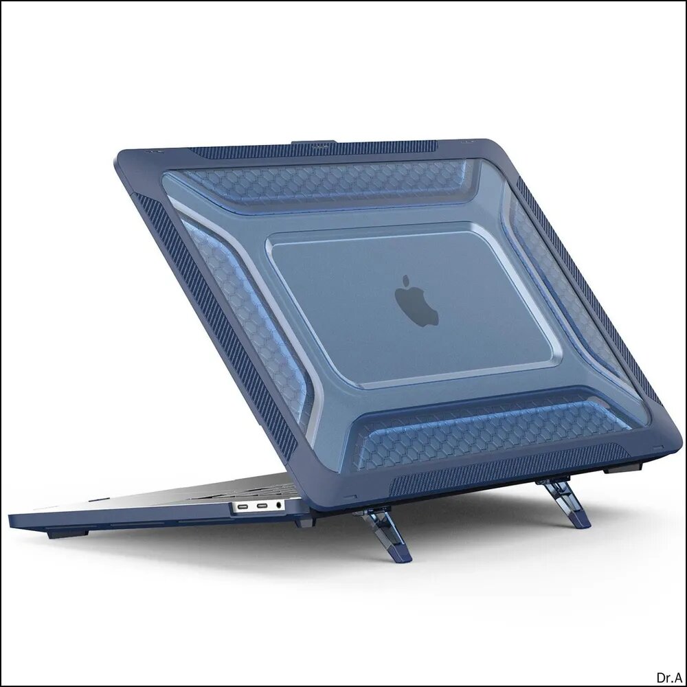 Чехол для MacBook Pro 16" A2141 (2019) темно-синий (Соты)-Массовый бутик