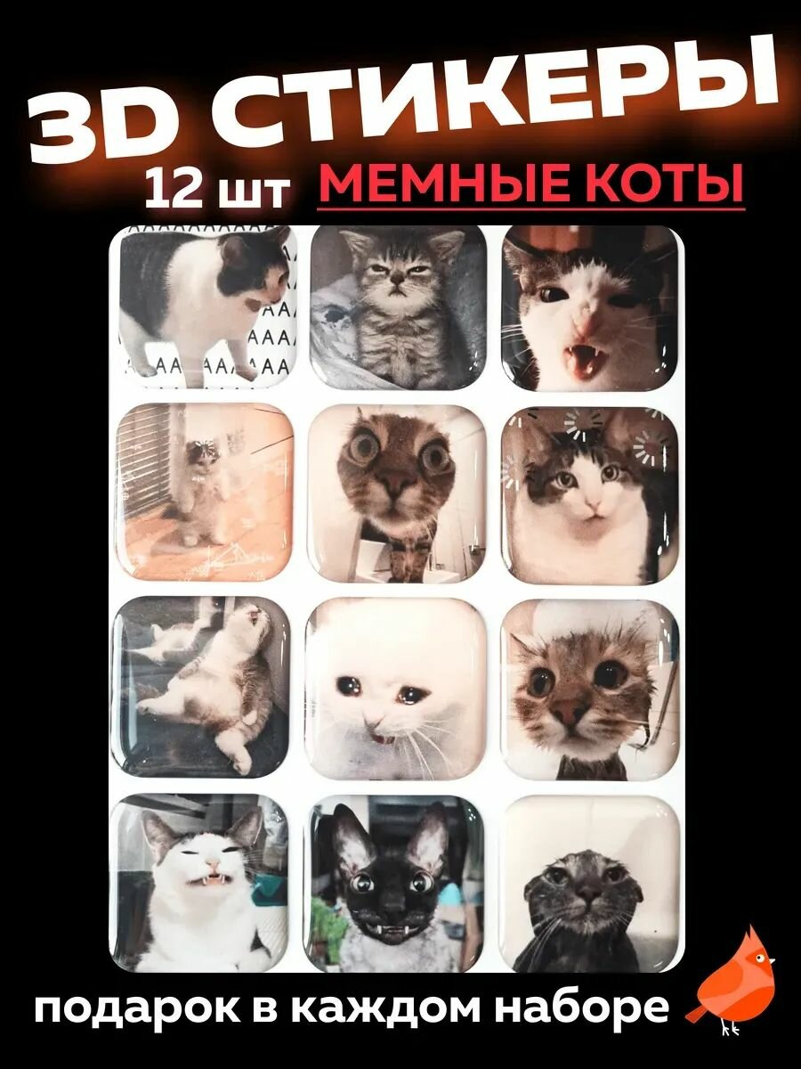 3d стикеры на телефон котики мемы