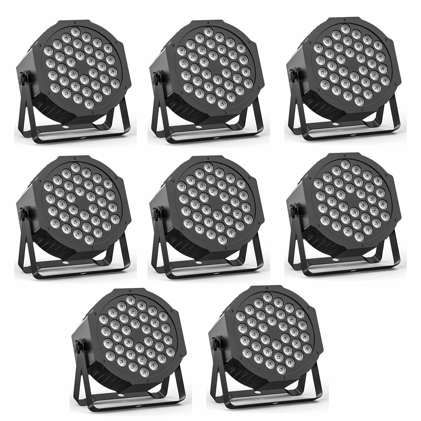 Светодиодные прожекторы Somspot 4/8 штук 36LED RGB Par с дистанционным и DMX-контролем для церквей, свадеб, вечеринок, клубов, музыкальных концертов