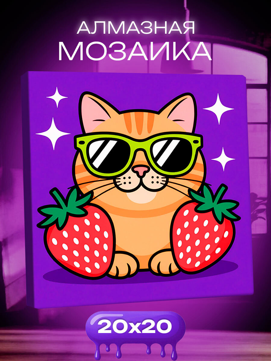 Алмазная мозаика маленькая кот