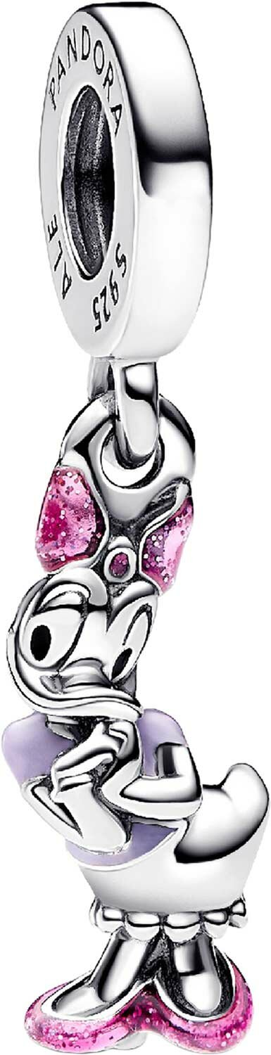 Серебряная подвеска-шарм 'Дейзи Дак' PANDORA Disney 793249C01 с эмалью
