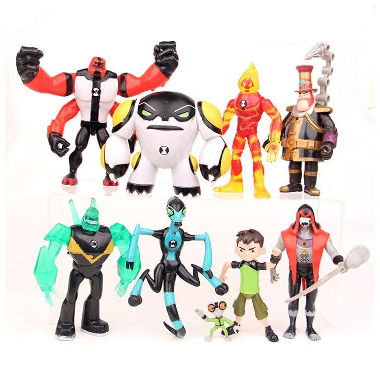 Набор фигурок Бен 10 / Ben 10 (9шт, 3-12см, пакет)