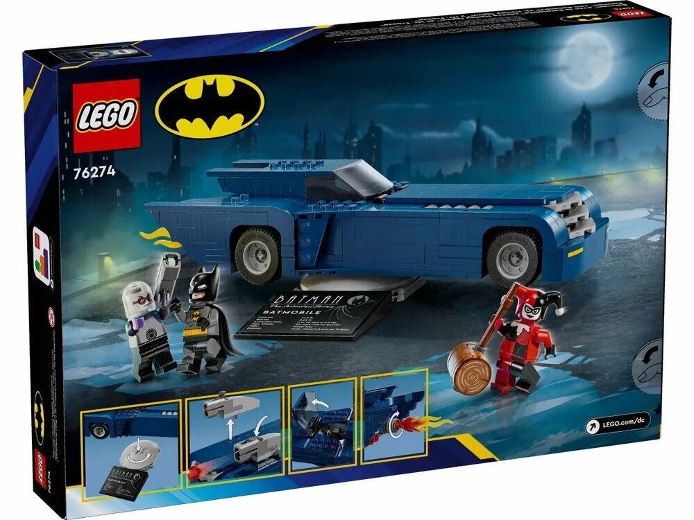 Лего Batman серия, LEGO 76274 Бэтмен с Бэтмобилем против Харли Квинн и мистер Фриз, lego конструктор для мальчика, лего для девочек