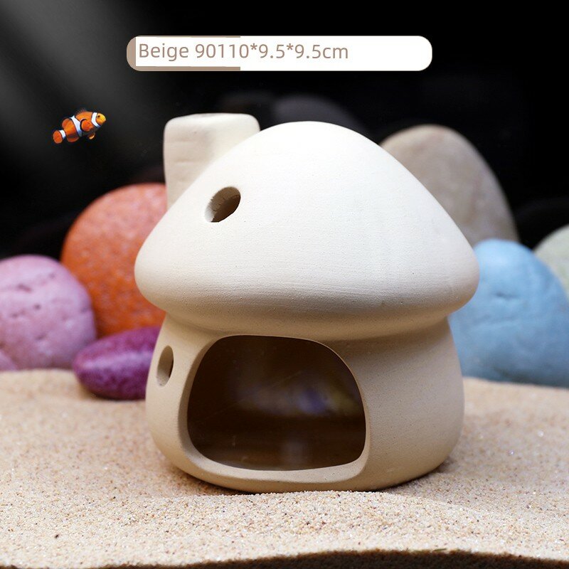 Керамический горшок-укрытие для аквариумного ландшафта, домик для рыб и креветок, укрытие для цихлид, мини-попугаев,