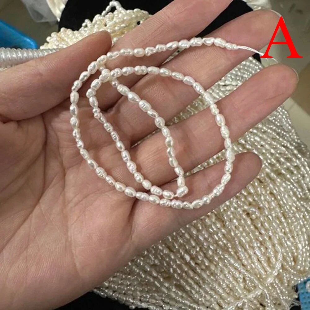 Натуральный пресноводный жемчуг рис 2,8-3,3 мм 3-4mm, A