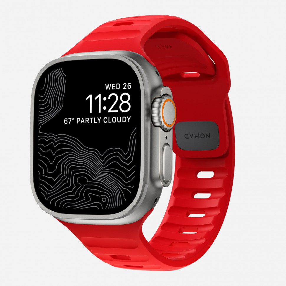 Ремешок Nomad Sport Band M/L для Apple Watch 49/45/44/42 мм (NM01110385) Red