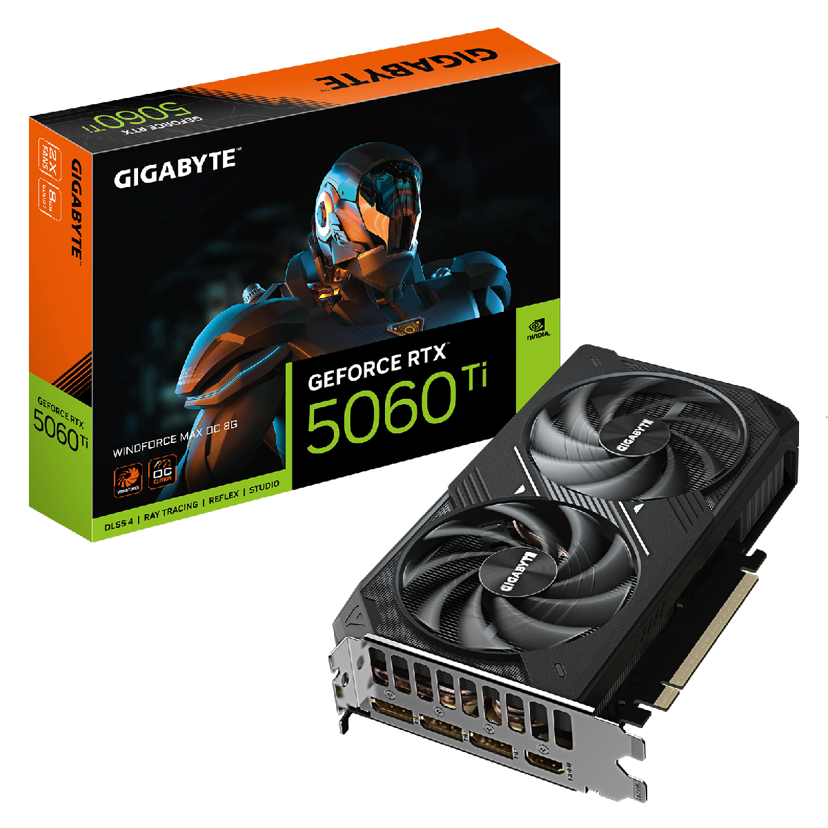 Видеокарта GIGABYTE (GV-N506TWF2MAX OC-8GD), GeForce RTX5060Ti, 8 ГБ