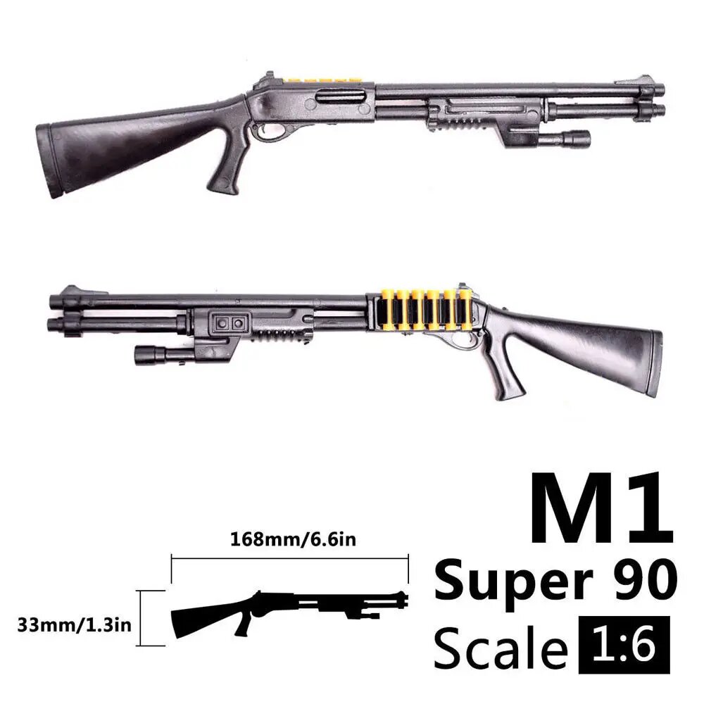 Пластиковый пистолет M134 Gatling Minigun 1:6 T800