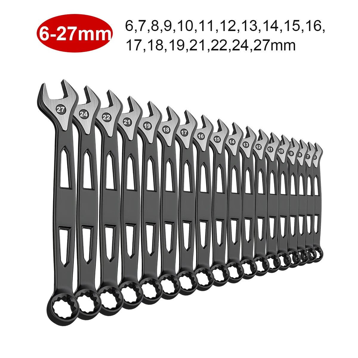 Набор гаечных ключей 6-27 мм, 18 шт. WOZOBUY