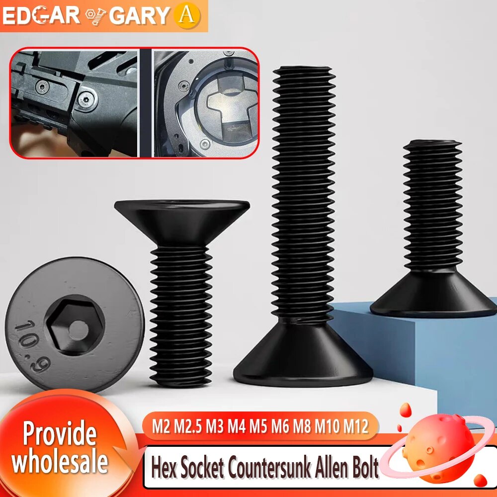 Потайные болты стальные EDGAR GARY DIN7991, 4mm