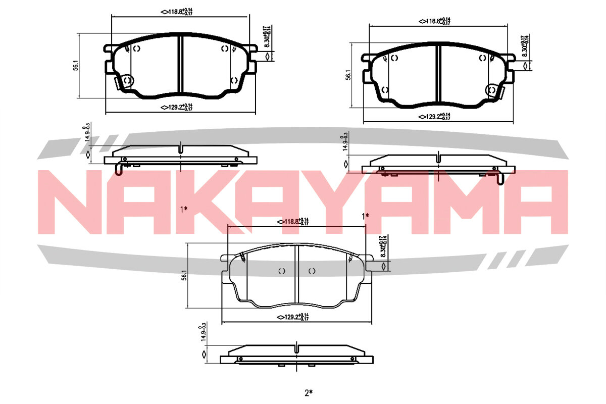 Колодки тормозные дисковые, К-Т MAZDA 6 GG/GY 1.8