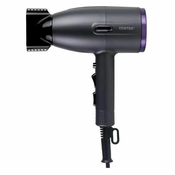Фен Centek CT-2205 (серый) 2100Вт, 3 скорости, 2 режима, холод обдув, магнитный концентратор, LED