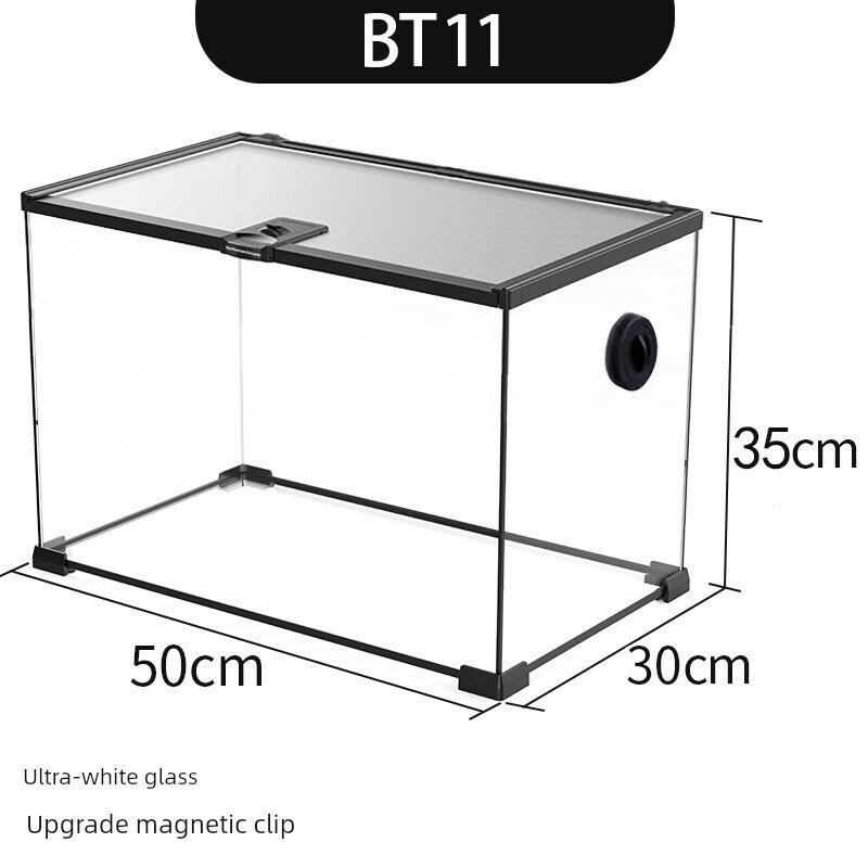50x30x35 см Нескользящий террариум для ящериц, лягушек, змей и пауков с прозрачным стеклом