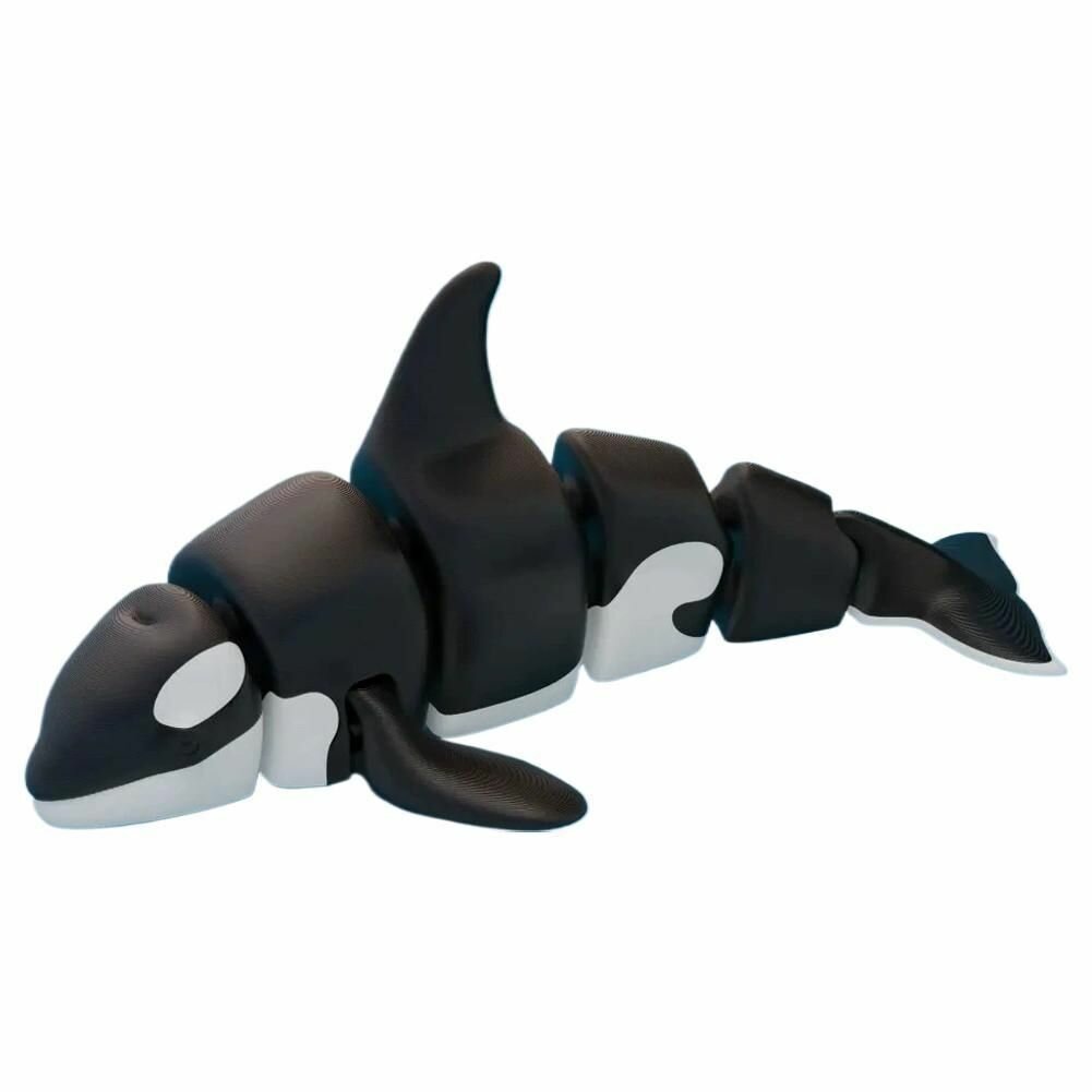 Фигурка кит касатка шарнирная подвижная игрушка для детей 3D печать
