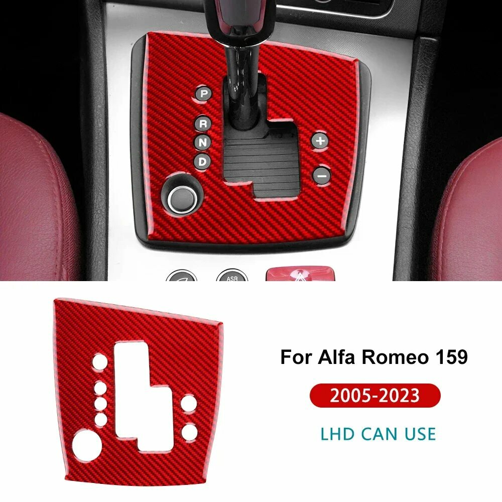 Наклейка на панель переключения передач Alfa Romeo 159 2005-2023, Red Inner Type B