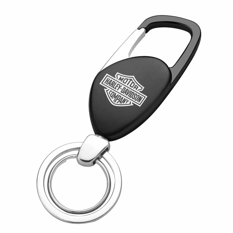 Брелок Harley-Davidson черный, металлический