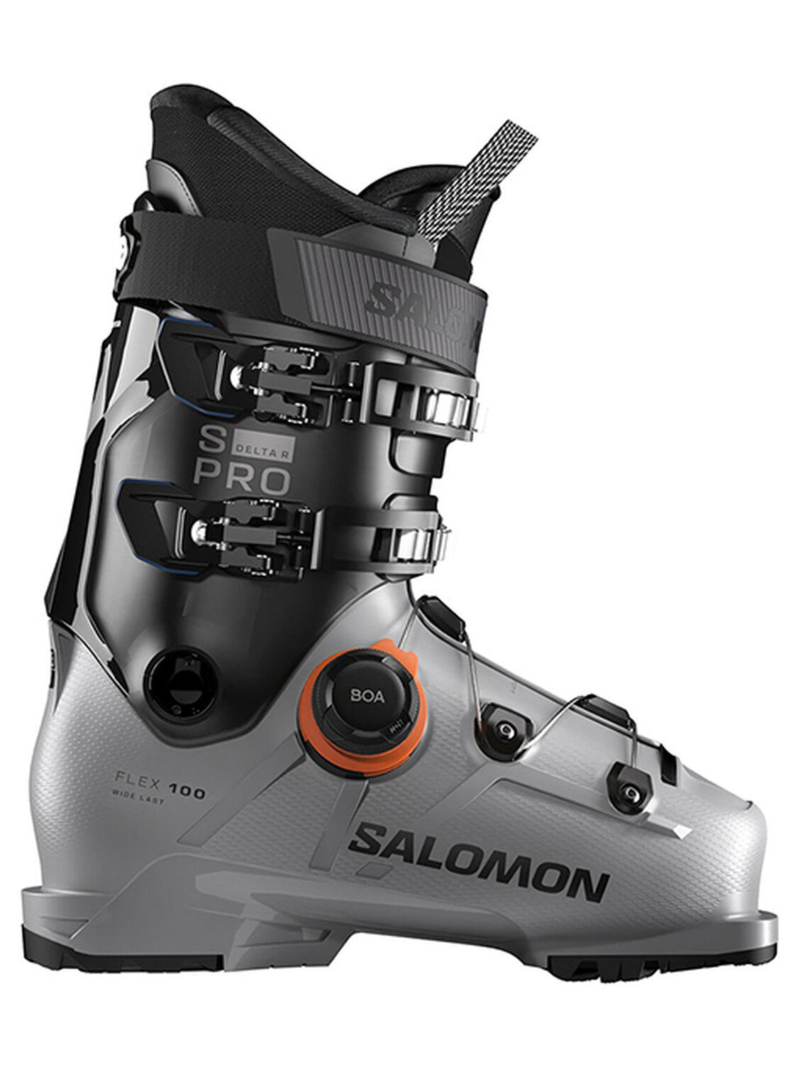 Горнолыжные ботинки Salomon S/Pro Delta BOA 100 R GW Steel Gray/Black/Estate Blue 25/26 , для мужчин , серый