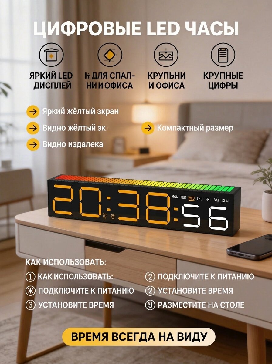 Электронные часы Nvarcher, вечный календарь, светодиодный дисплей